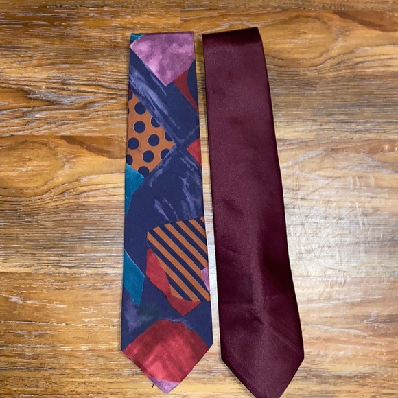 Accessories | Burgundy Multi Colors Ties | Poshmark